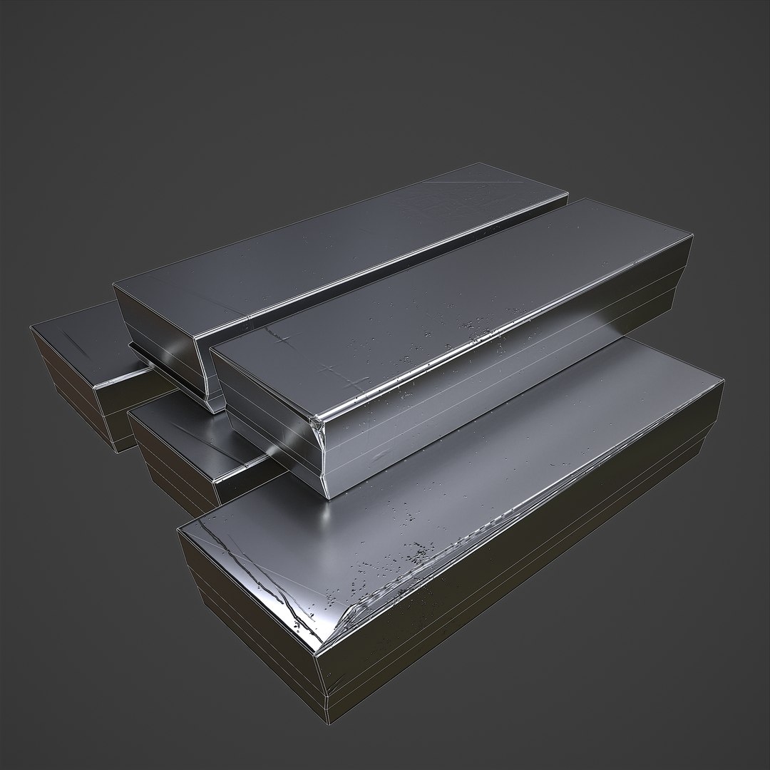 3D Model Pewter Bars - TurboSquid 1758793