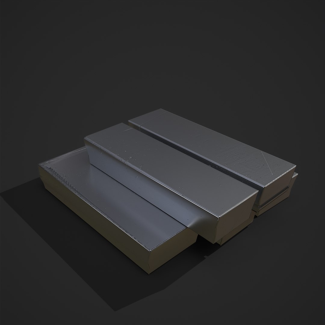 3D Model Pewter Bars - TurboSquid 1758793