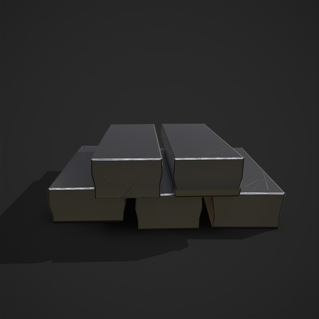 3D Model Pewter Bars - TurboSquid 1758793
