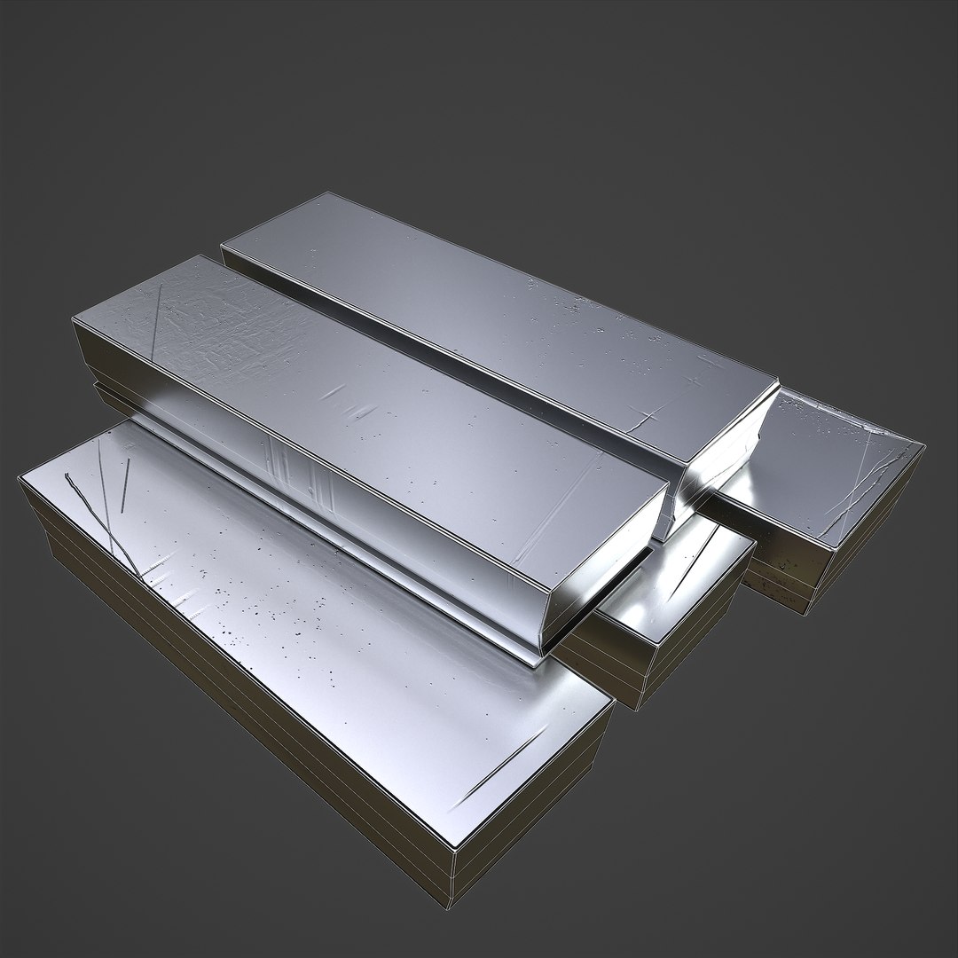 3D Model Pewter Bars - TurboSquid 1758793