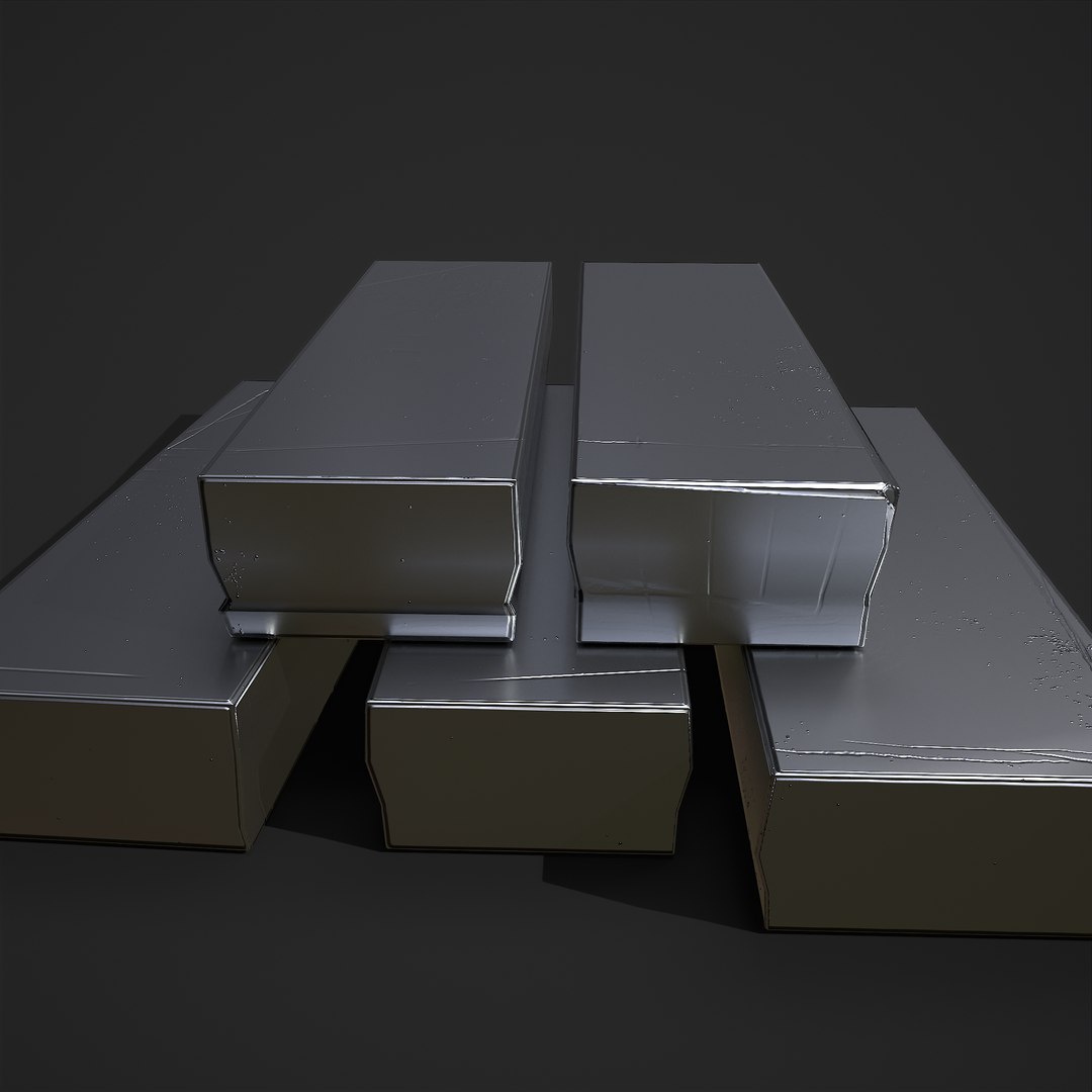 3D Model Pewter Bars - TurboSquid 1758793