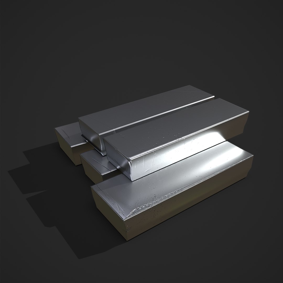 3D Model Pewter Bars - TurboSquid 1758793