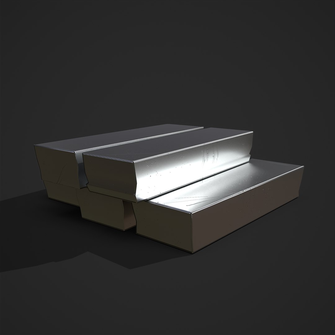 3D Model Pewter Bars - TurboSquid 1758793