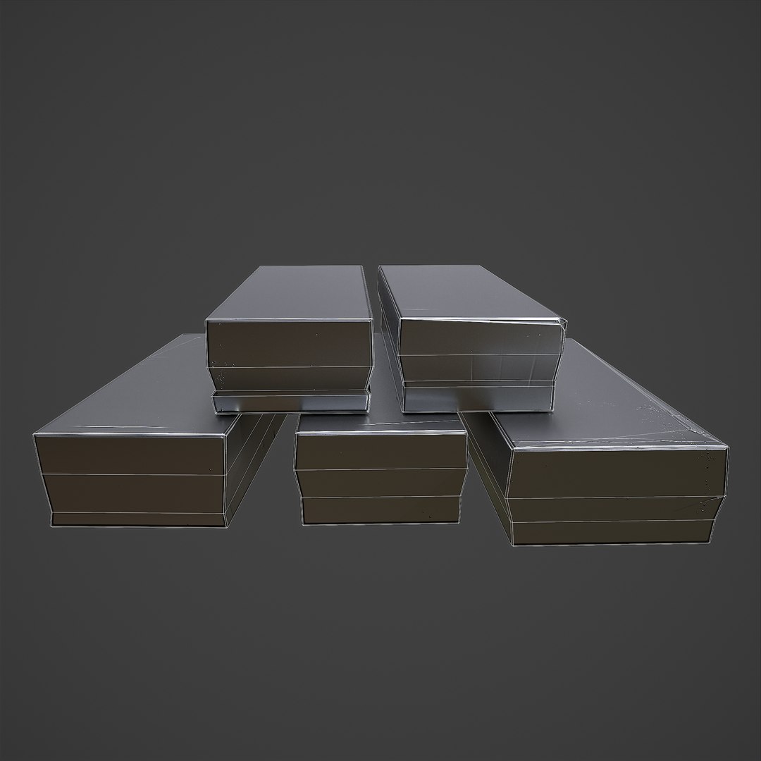 3D Model Pewter Bars - TurboSquid 1758793