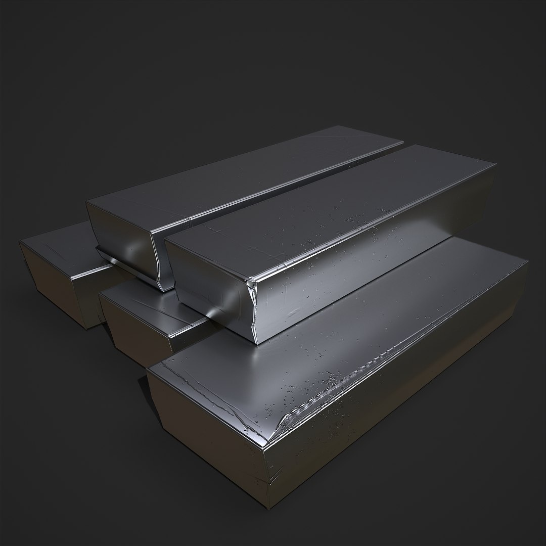 3D Model Pewter Bars - TurboSquid 1758793