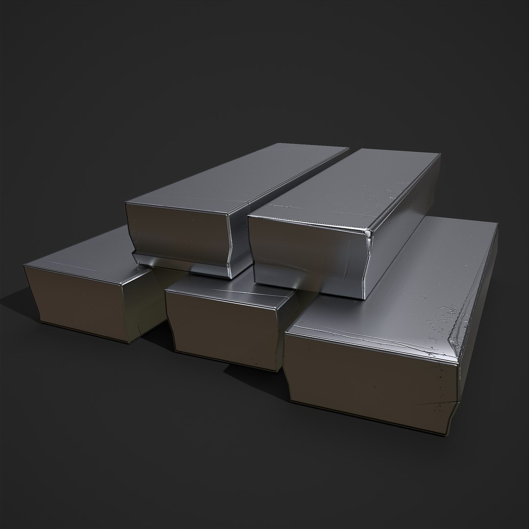 3D Model Pewter Bars - TurboSquid 1758793