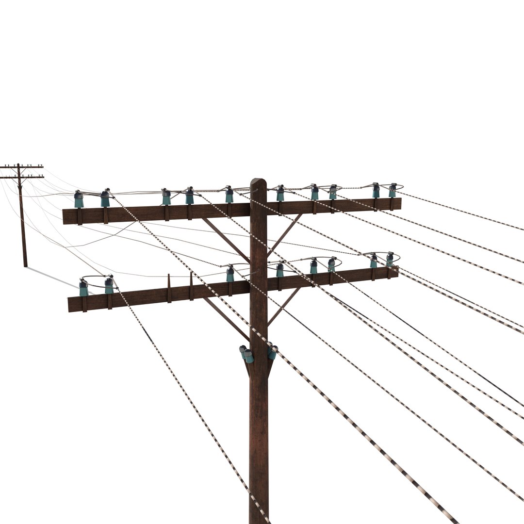 3D Electricity Poles Blender - TurboSquid 1476190