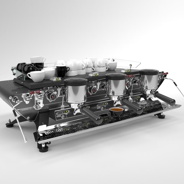 modelo 3d Cafetera Kees van der Westen Spirit Black 3 grupo ...