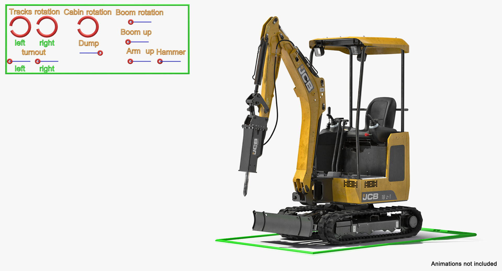 Tracked Mini Excavator 18z1 3D Model - TurboSquid 1383572