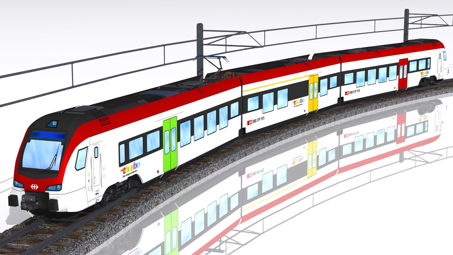 3D Sbb Thurbo Rabe 531 - Stadler Flirt Evo - Electric Passenger Train ...
