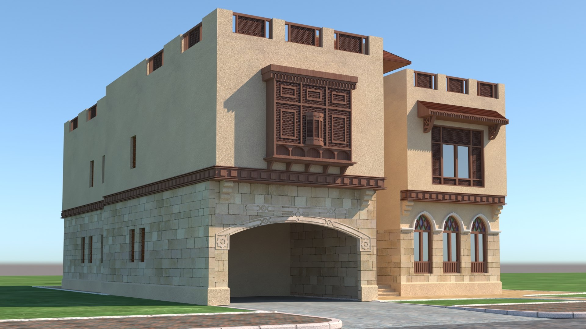 Islamic House 03 3D Model - TurboSquid 1718736