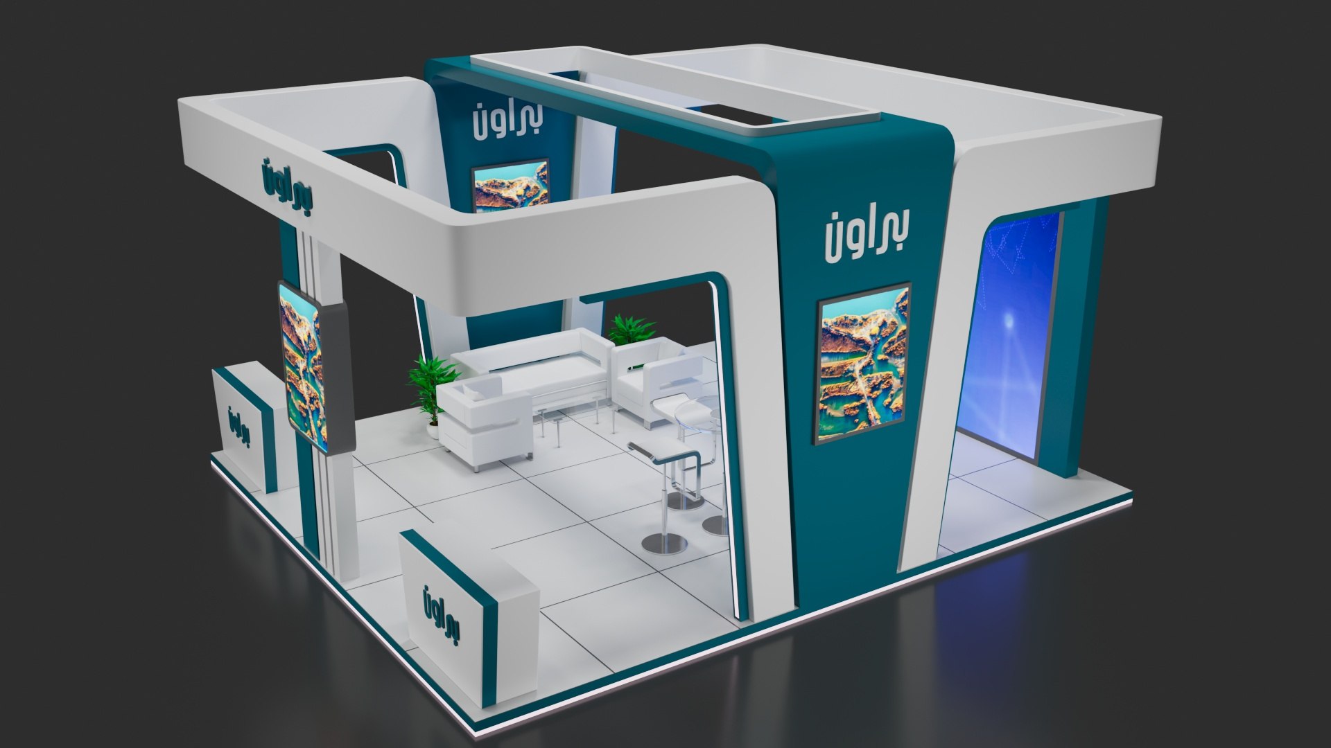 modelo 3d Stand de exposición de 6x5 metros - TurboSquid 2256387