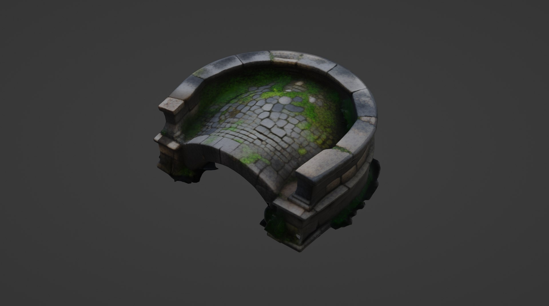 Curved Medieval Stone Bridge Segment 3D Model - TurboSquid 2403263