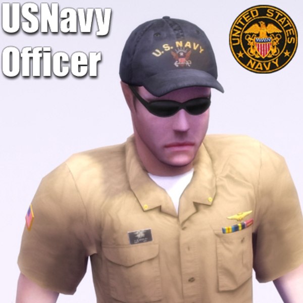 3d navy officer model