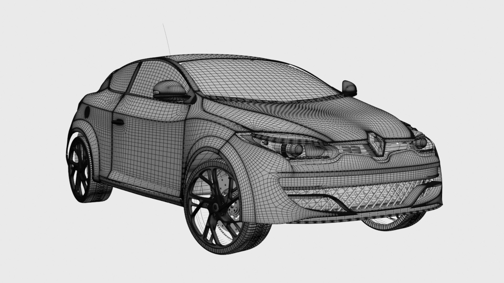 Car Megane Coupé 3d Model