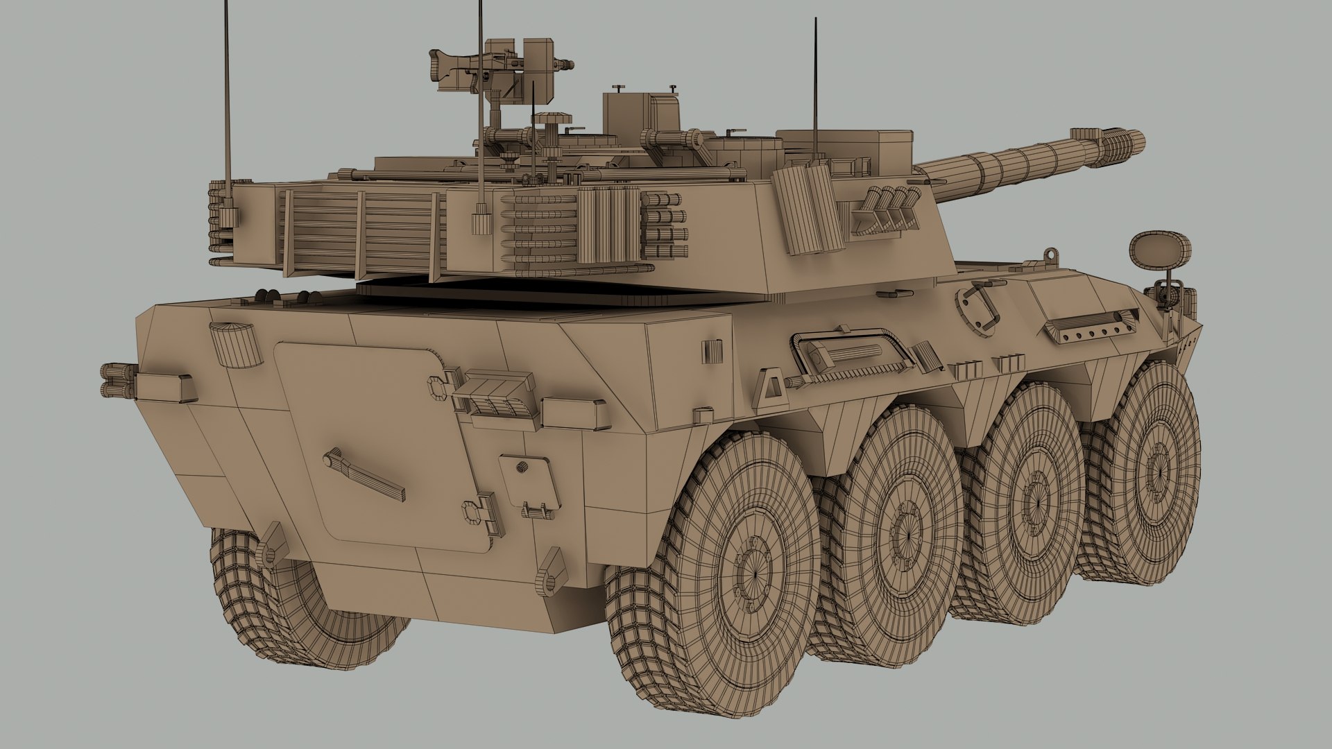 3d Model Centauro Tank Destroyer Vehicle