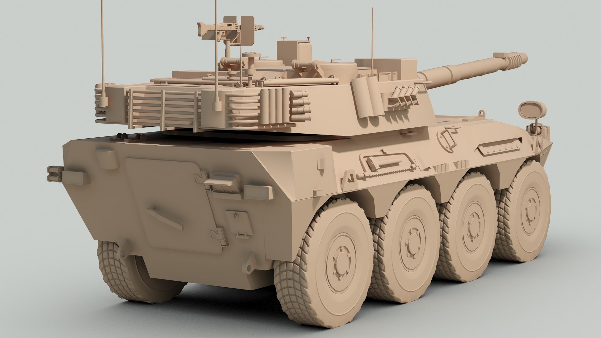 3d Model Centauro Tank Destroyer Vehicle