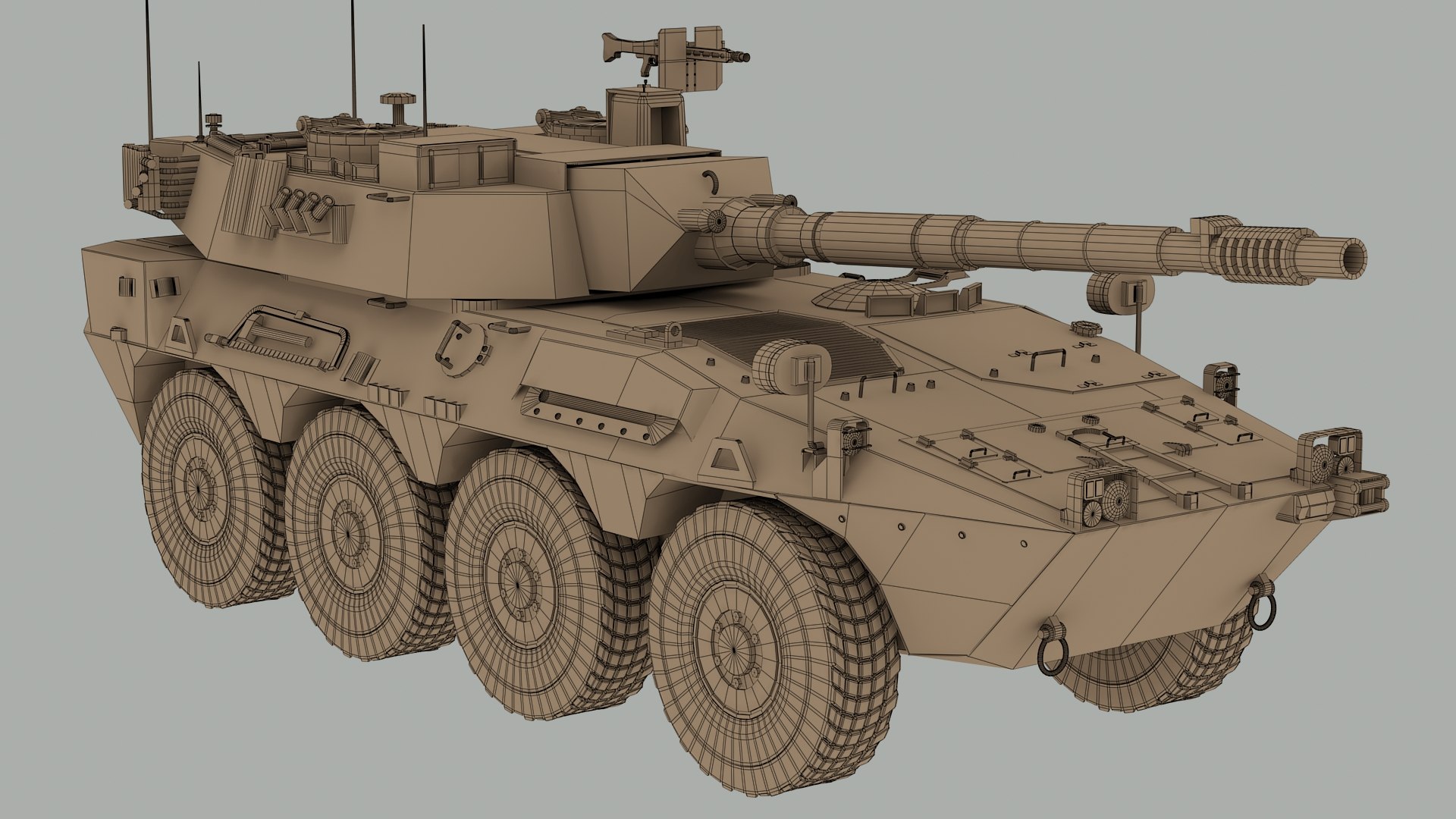 3d Model Centauro Tank Destroyer Vehicle