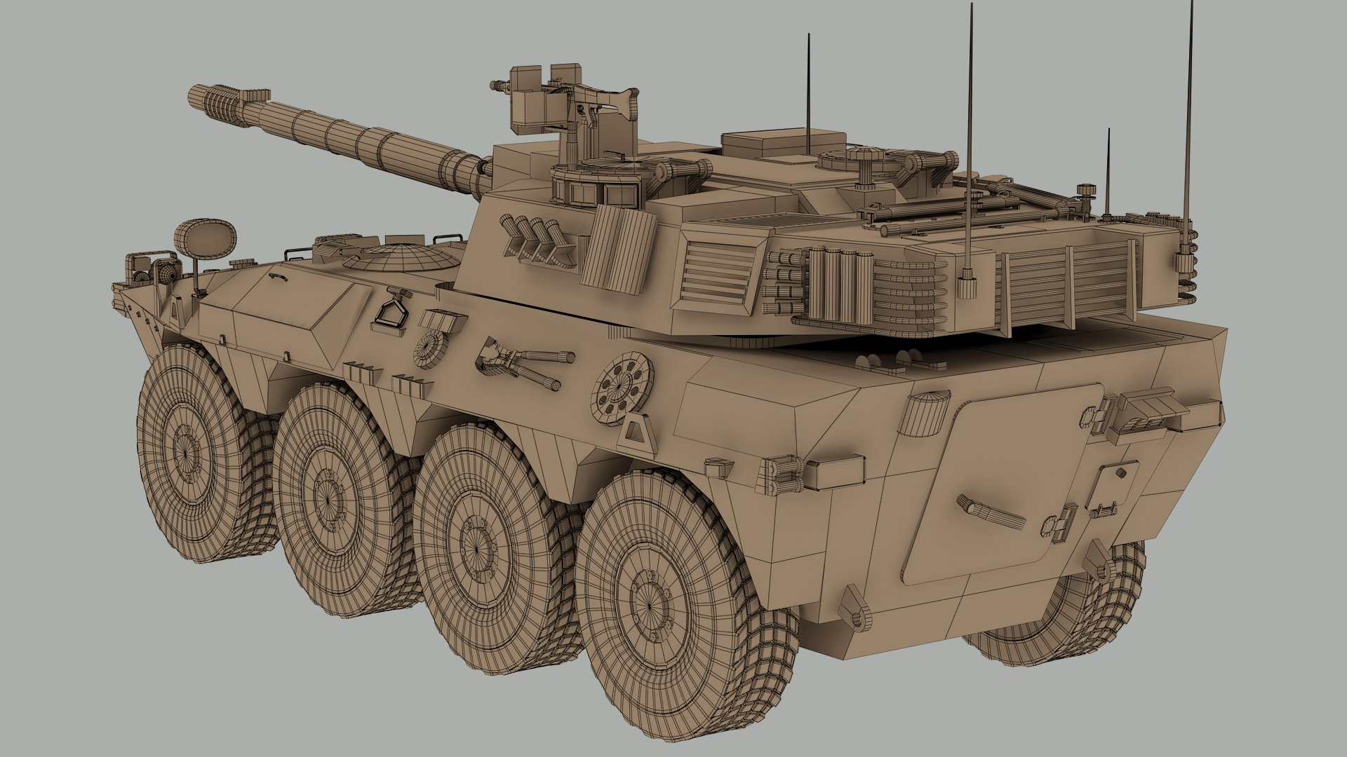 3d Model Centauro Tank Destroyer Vehicle