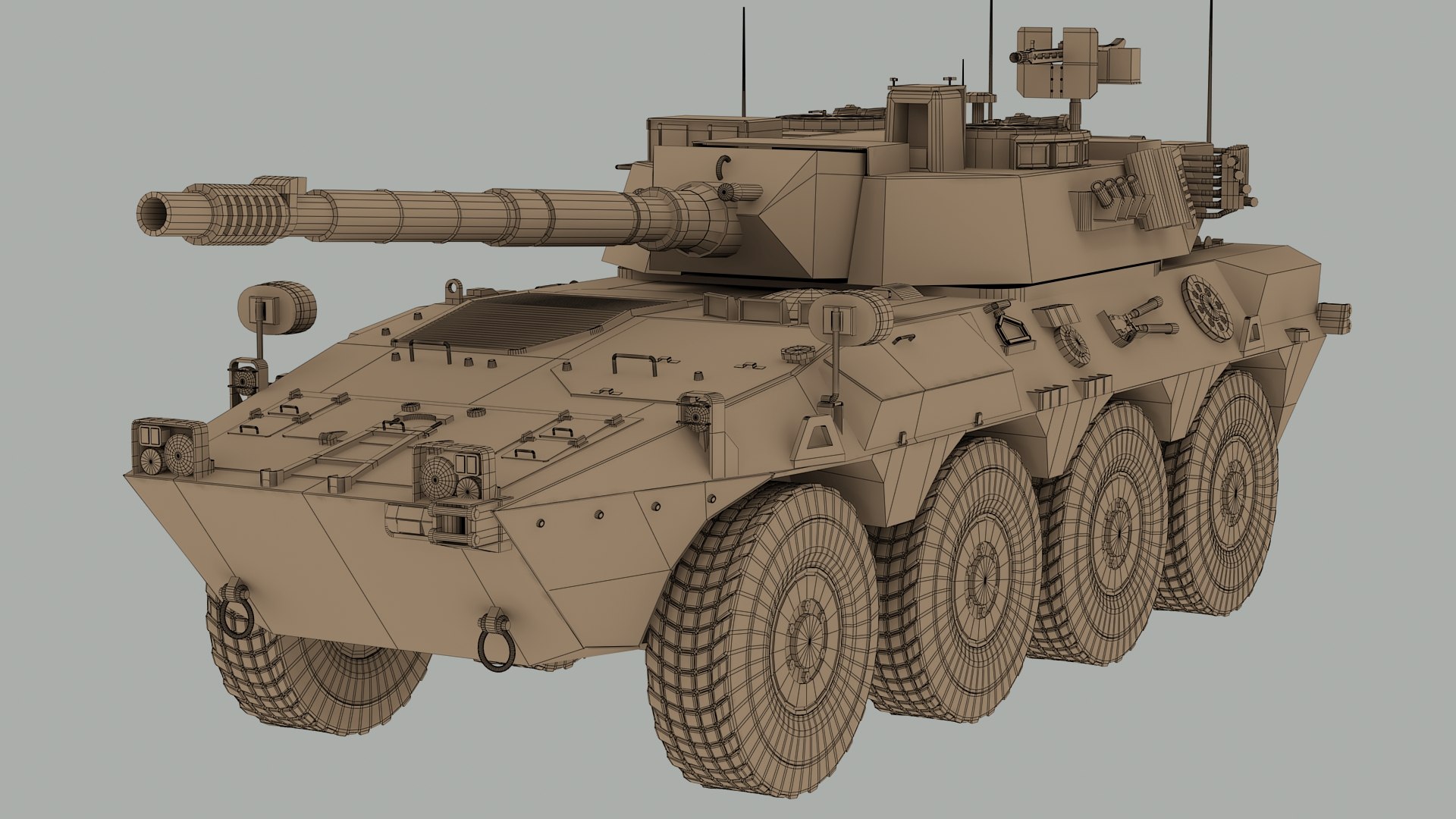 3d Model Centauro Tank Destroyer Vehicle