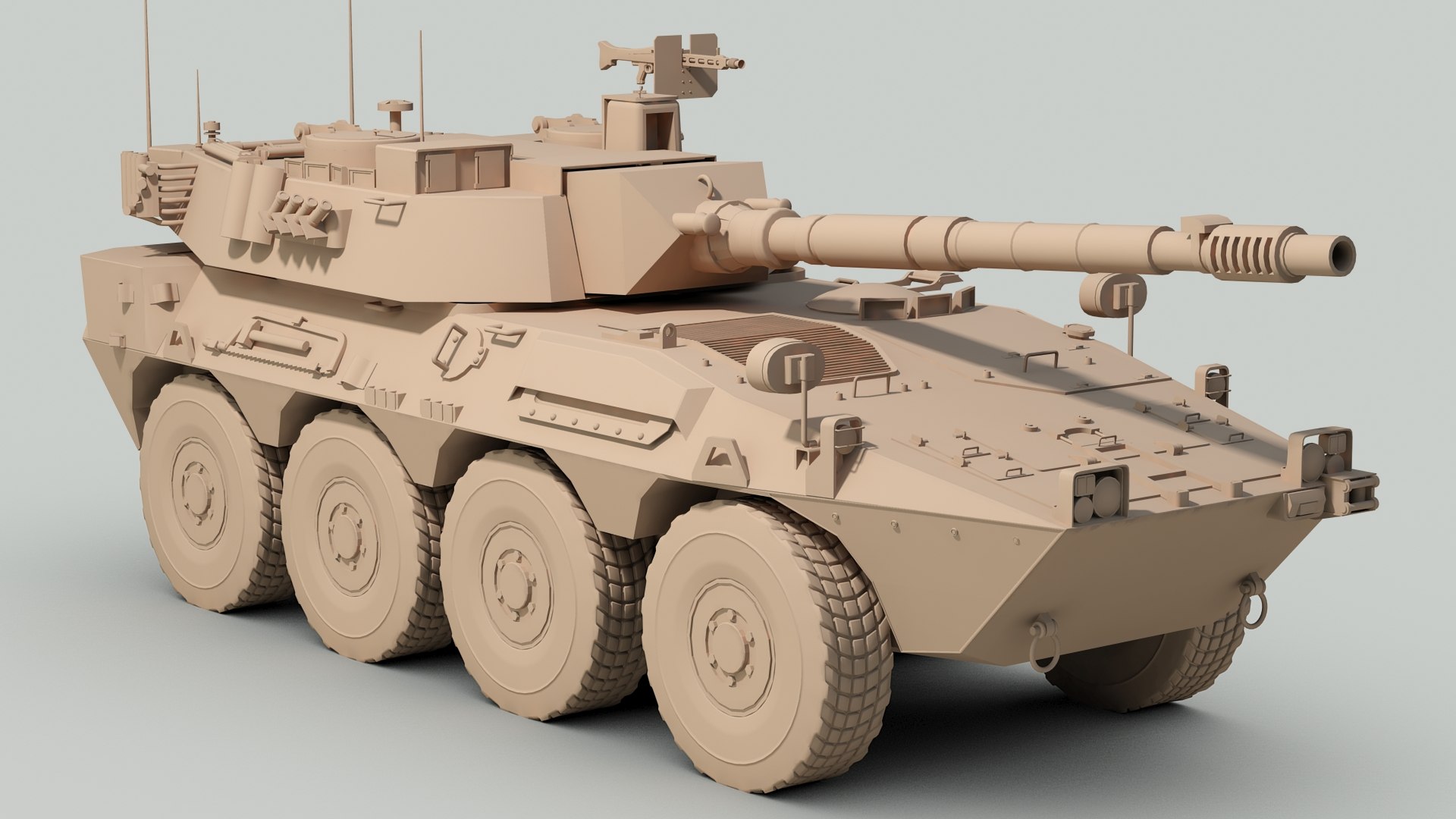 3d Model Centauro Tank Destroyer Vehicle