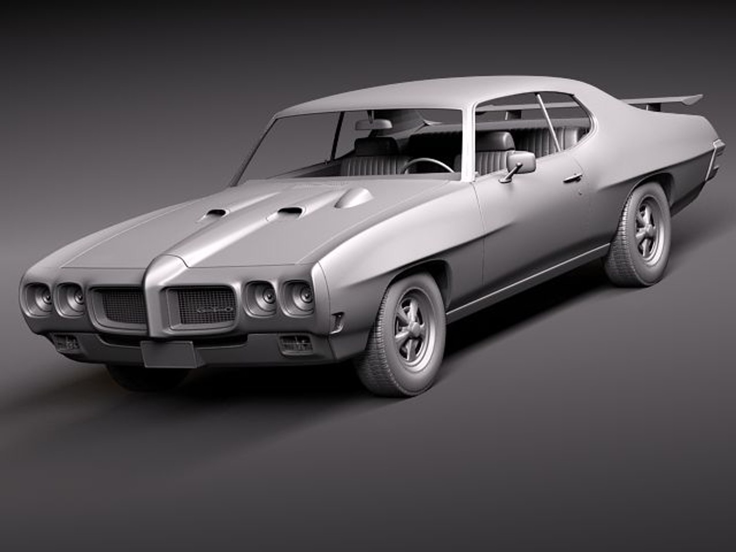 Pontiac Gto 1970 Muscle Car 3d Model