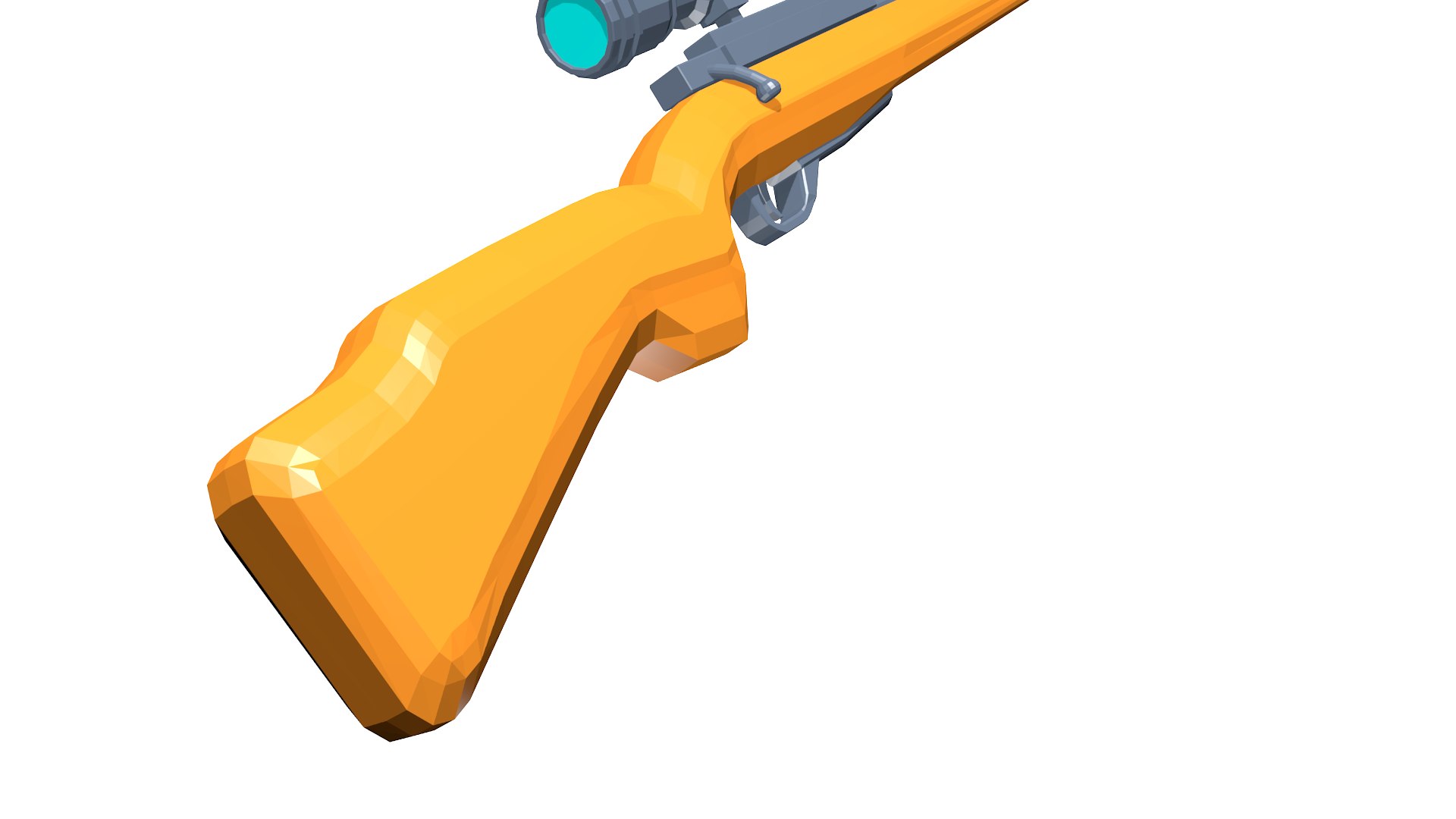 3D Low Poly Hunting Rifle Model - TurboSquid 1850116