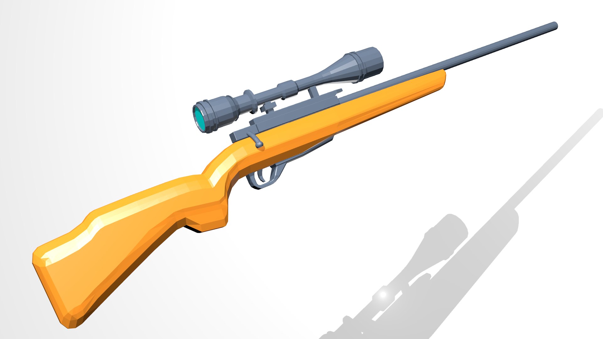 3D Low Poly Hunting Rifle Model - TurboSquid 1850116
