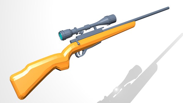 3D Low Poly Hunting Rifle model - TurboSquid 1850116