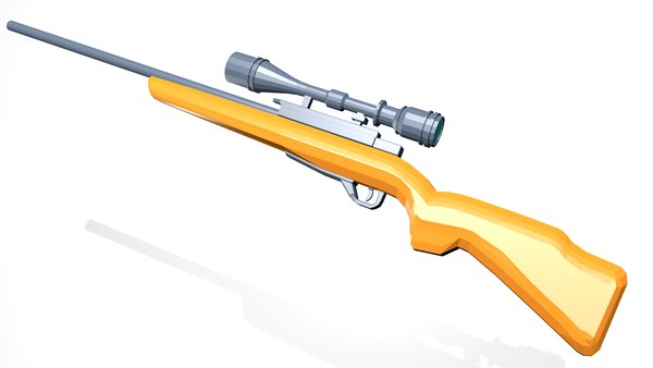 3D Low Poly Hunting Rifle model - TurboSquid 1850116