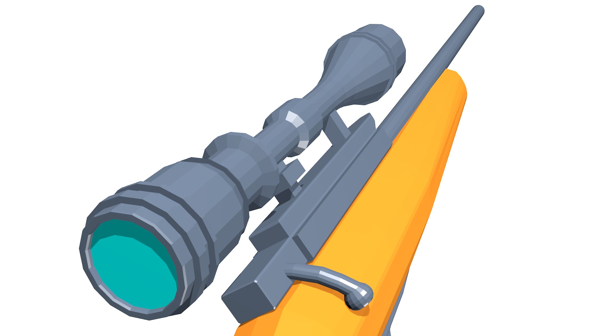 3D Low Poly Hunting Rifle Model - TurboSquid 1850116