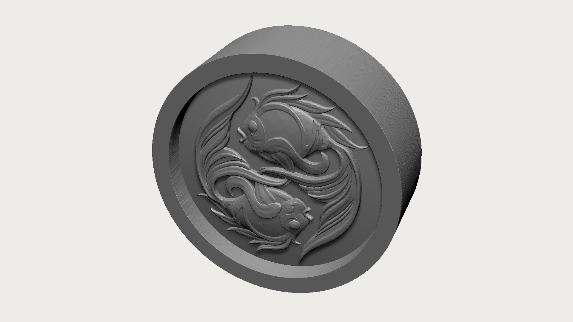 Backgammon Stone Fish 3D Model - TurboSquid 1851531