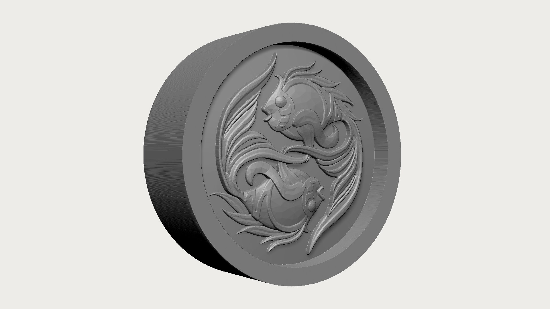 Backgammon Stone Fish 3D Model - TurboSquid 1851531