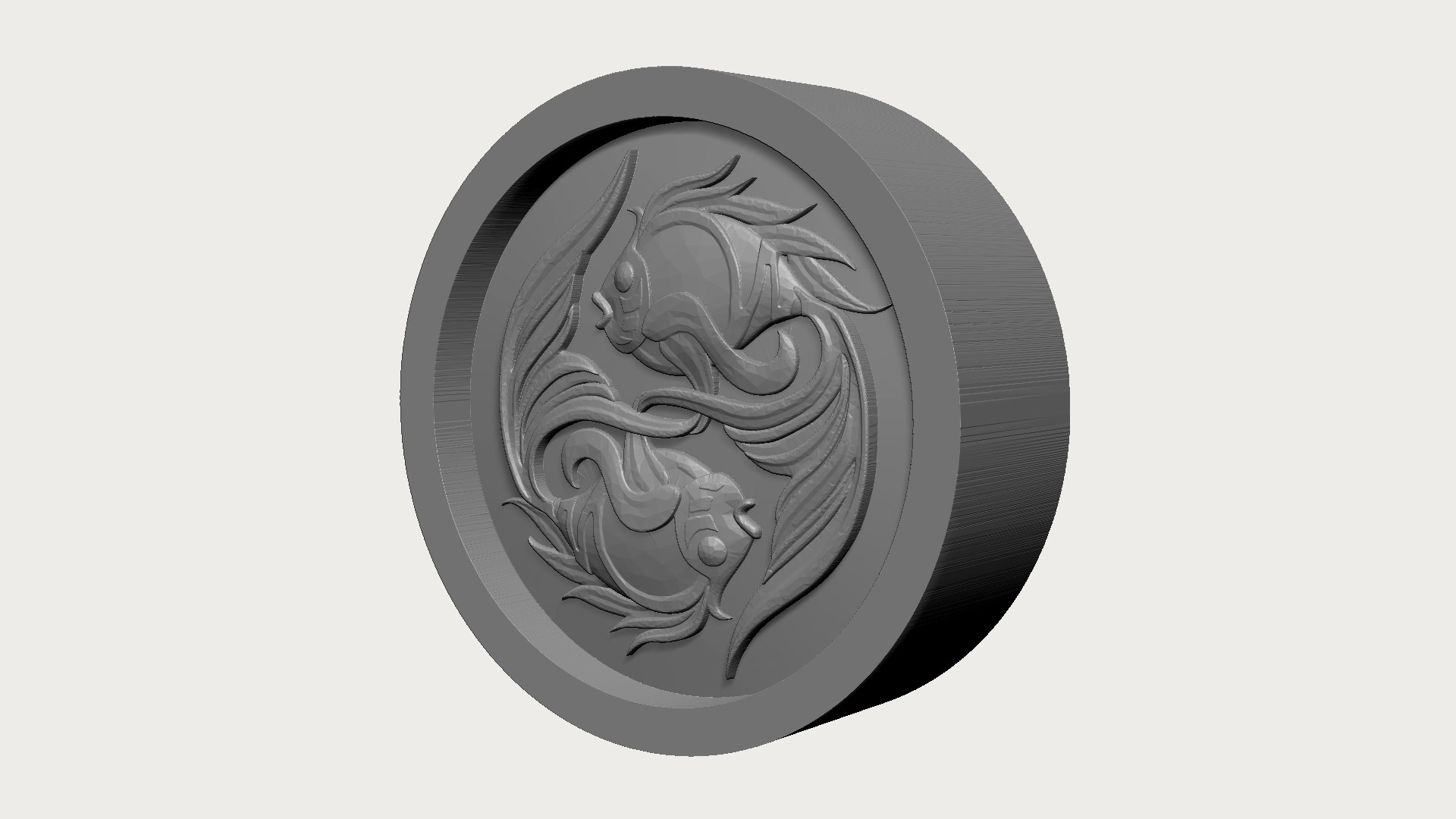 Backgammon Stone Fish 3D Model - TurboSquid 1851531