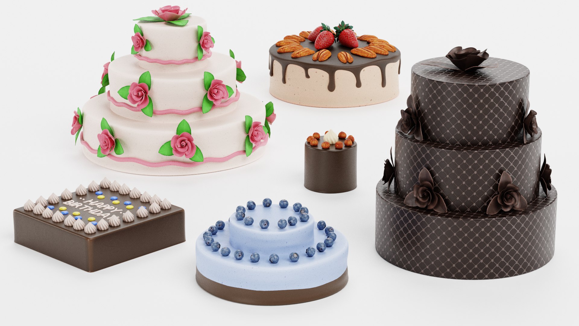 3D cakes pbr model - TurboSquid 1557606