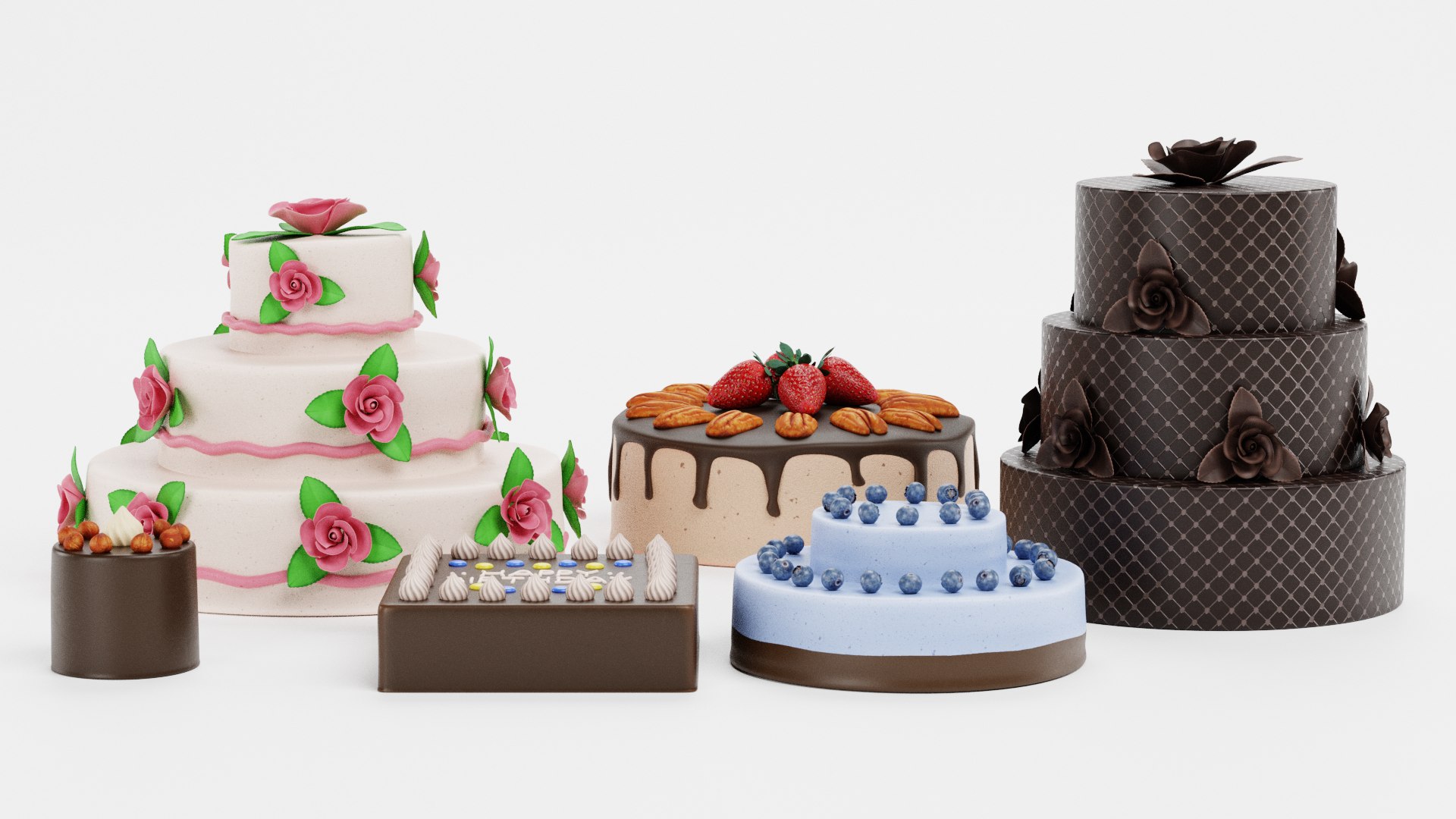 3D cakes pbr model - TurboSquid 1557606