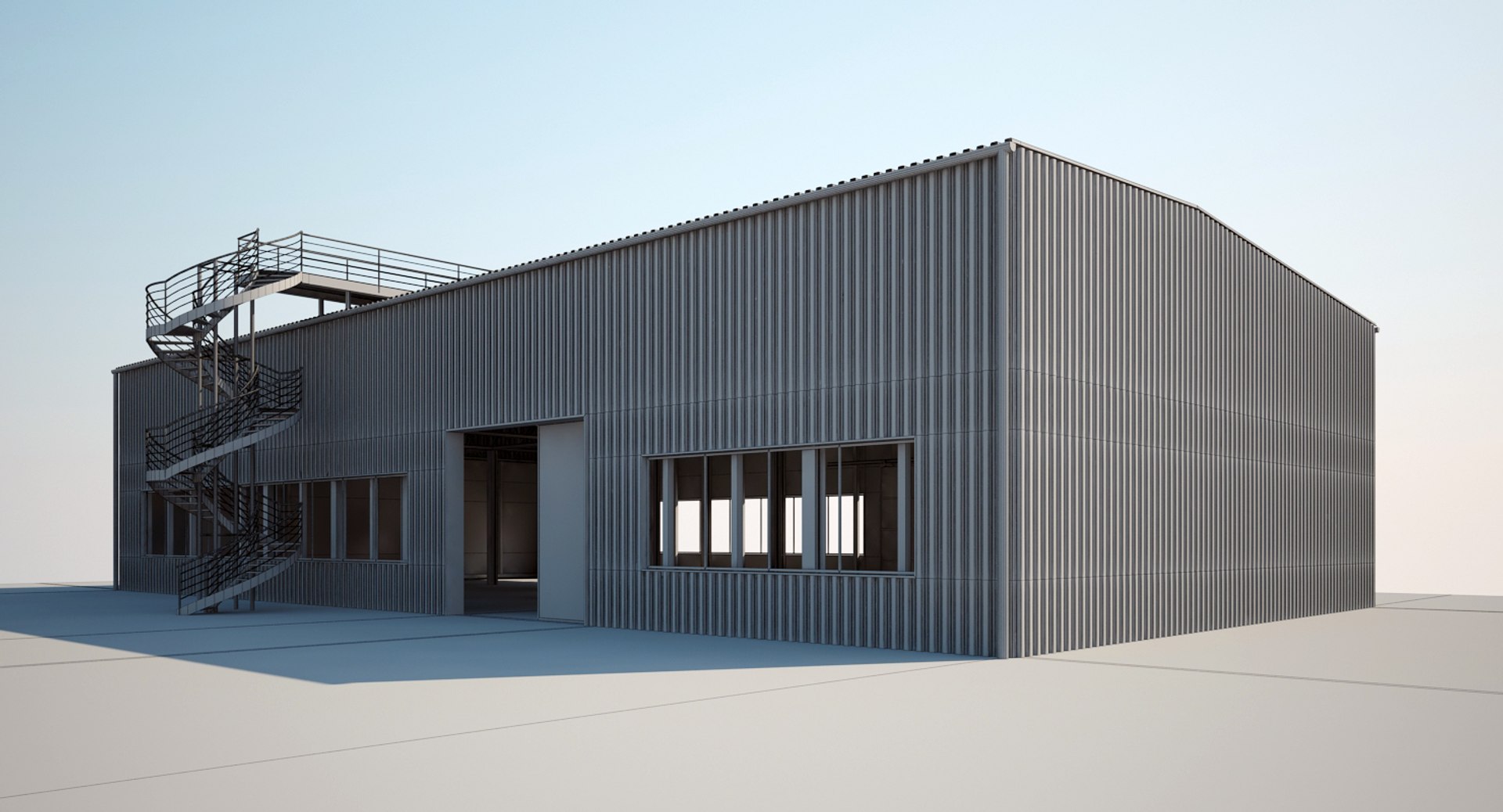 3D Modern Warehouse Factory Hall Interior - TurboSquid 1268795