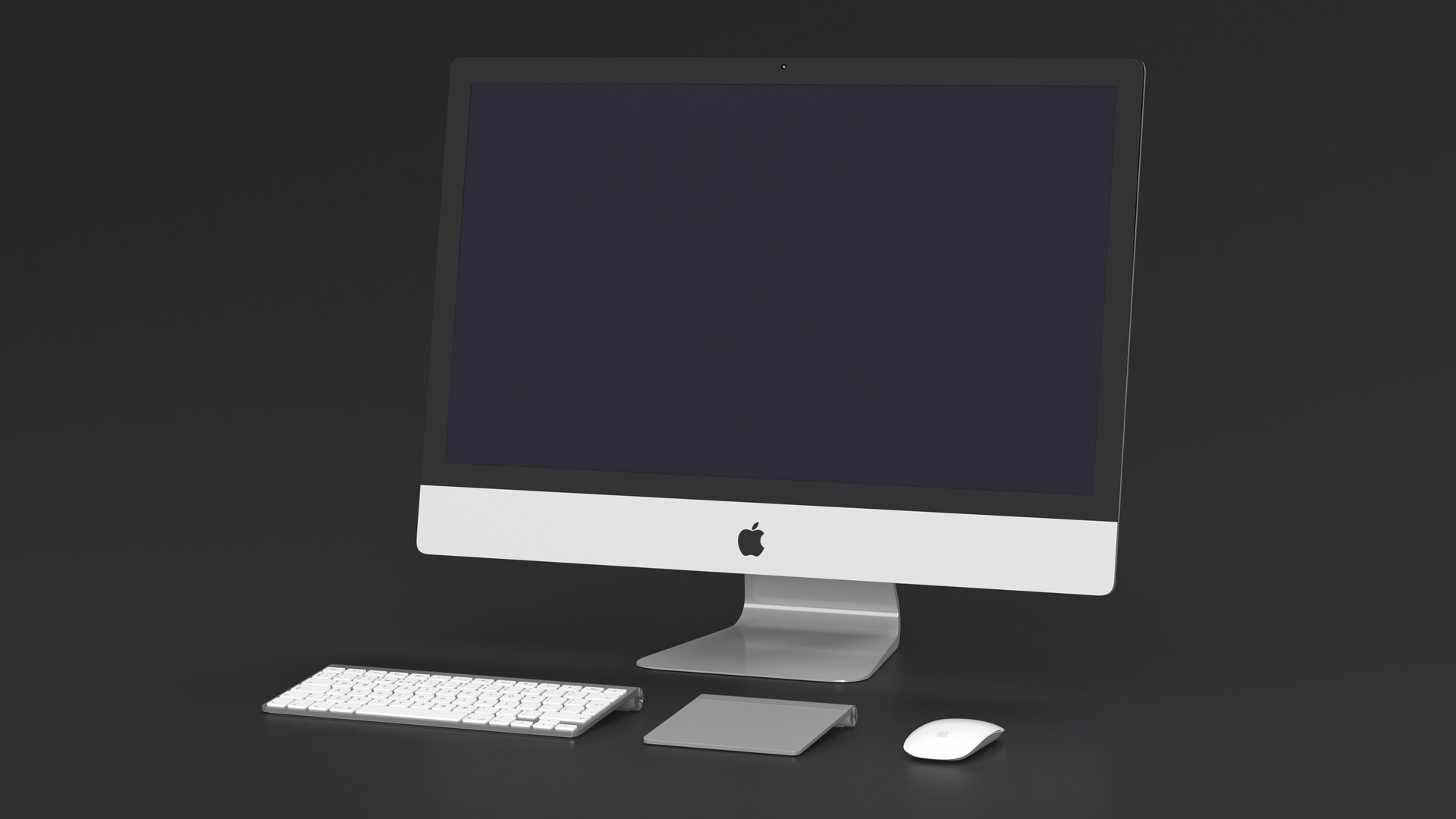 27 inch iMac with Mouse Keyboard and Trackpad 3D - TurboSquid 2164090
