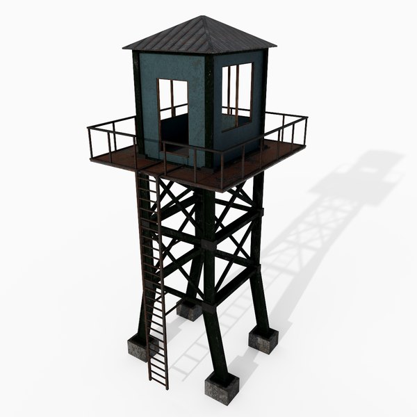 modelo 3d Torre de guardia de metal - TurboSquid 1234315