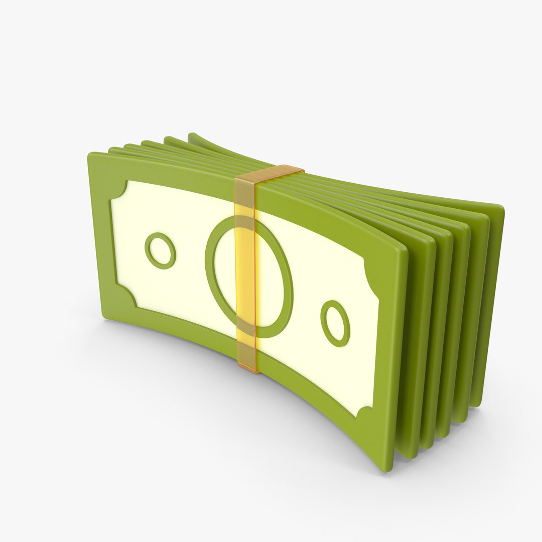 Cartoon Money 3D Model - TurboSquid 2325128