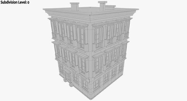 3d house background old model