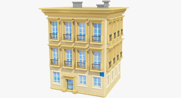 3d house background old model