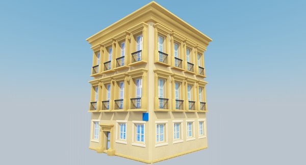3d house background old model