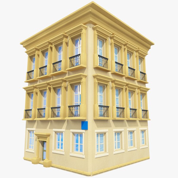 3d house background old model