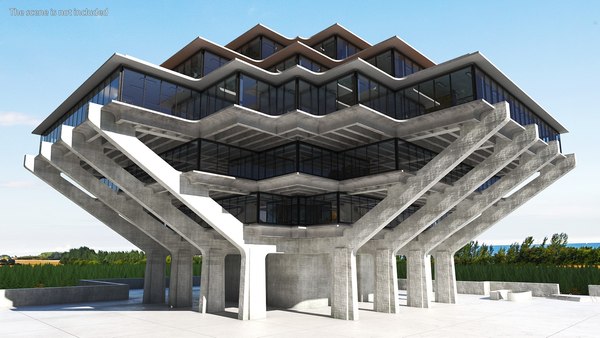 modelo 3d Biblioteca Geisel - TurboSquid 1848571