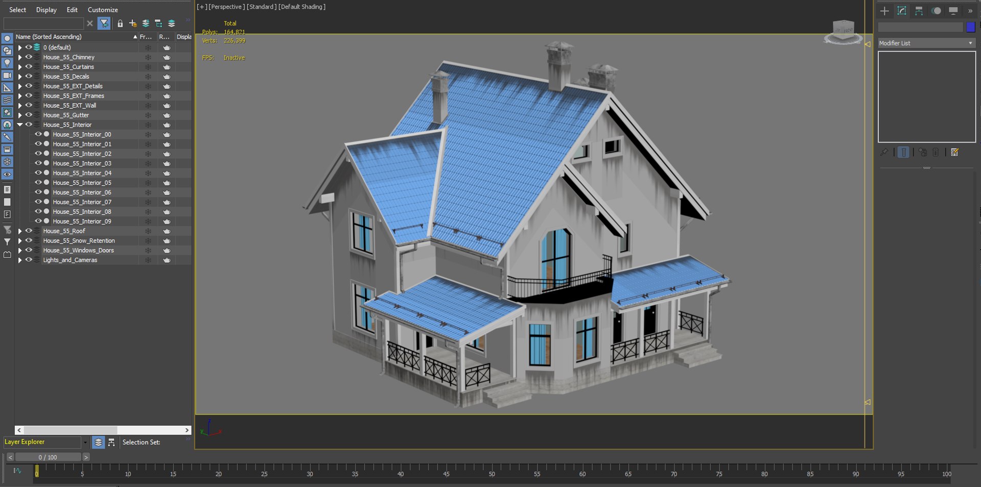 3D House 55 vray corona - TurboSquid 2034682