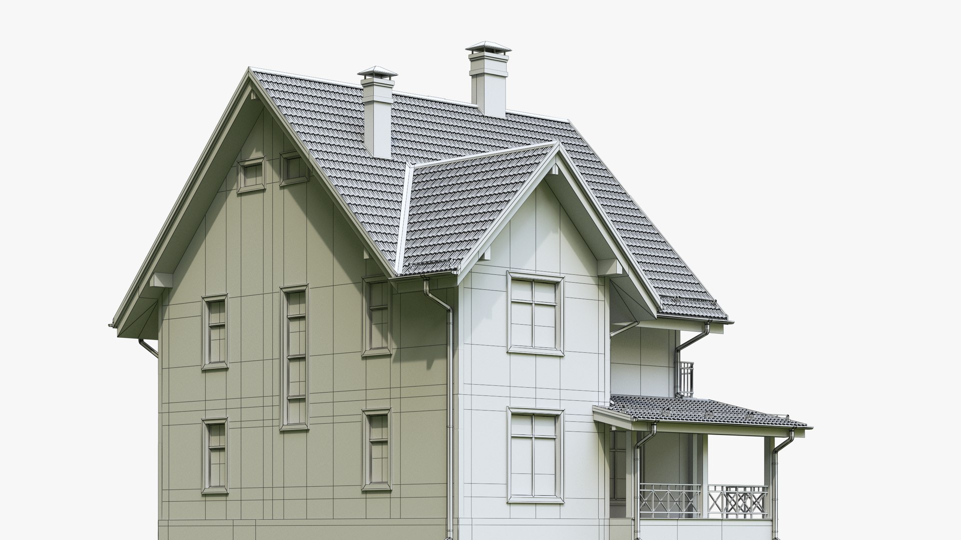 3D House 55 vray corona - TurboSquid 2034682