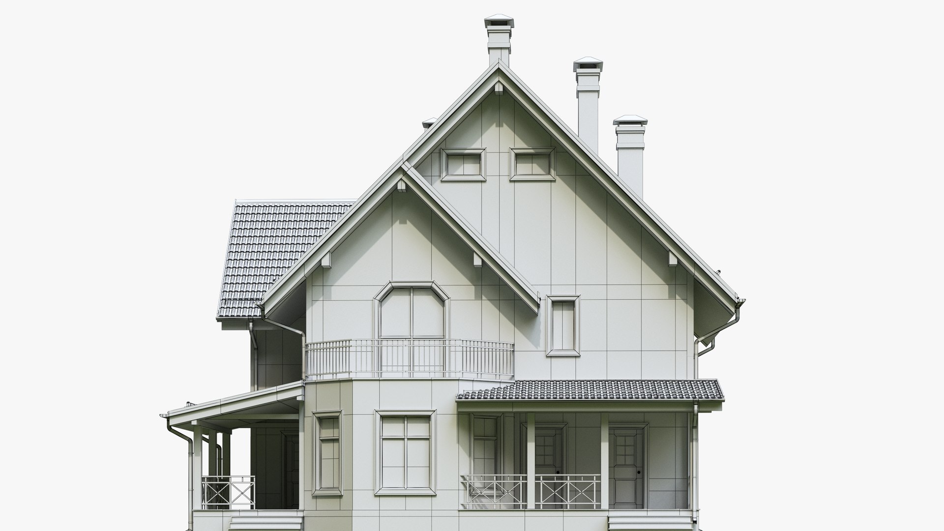 3D House 55 vray corona - TurboSquid 2034682
