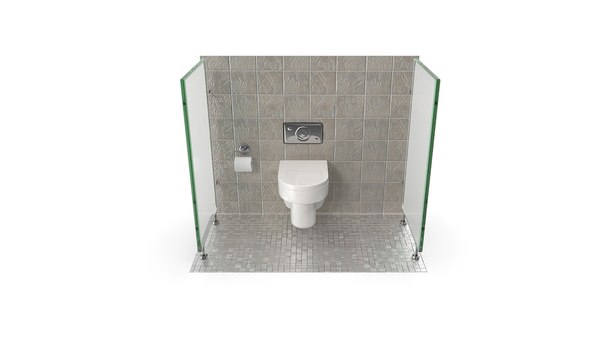 modelo 3d Wall Mounted Water Closet - TurboSquid 2057186