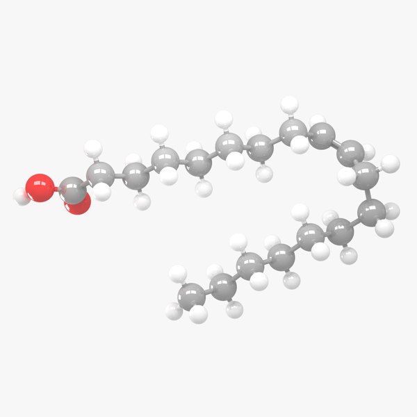 modèle 3D de Acide oléique - Structure moléculaire C18H34O2 ...
